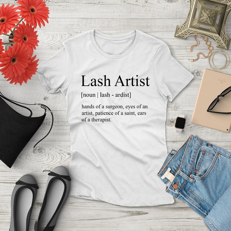 Lash Artist Definition T-shirt Lash Shirt Eyelashes Shirt Lash - Etsy