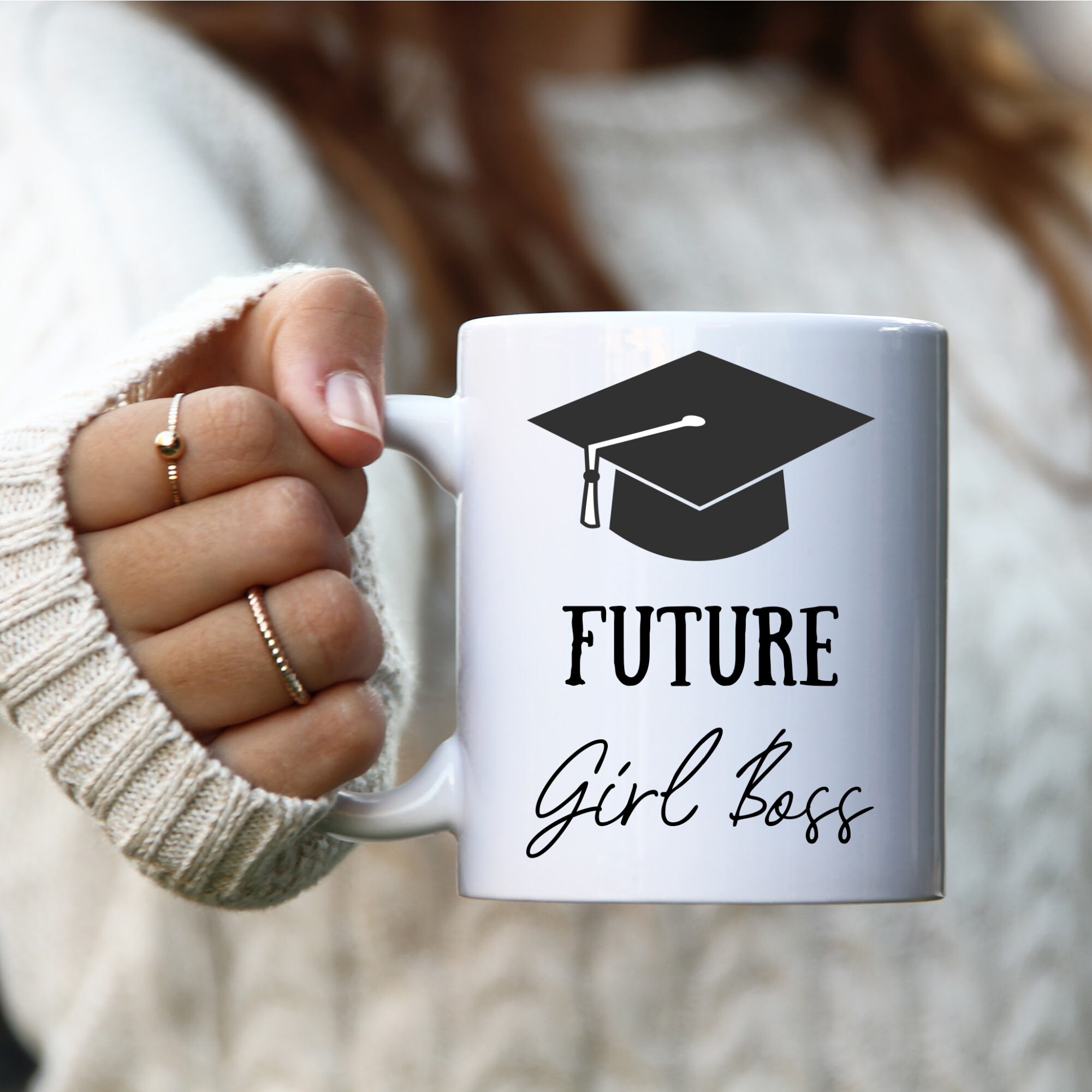 Graduation Gift Mug for Her Future Girl Boss Graduation Cap - Etsy UK