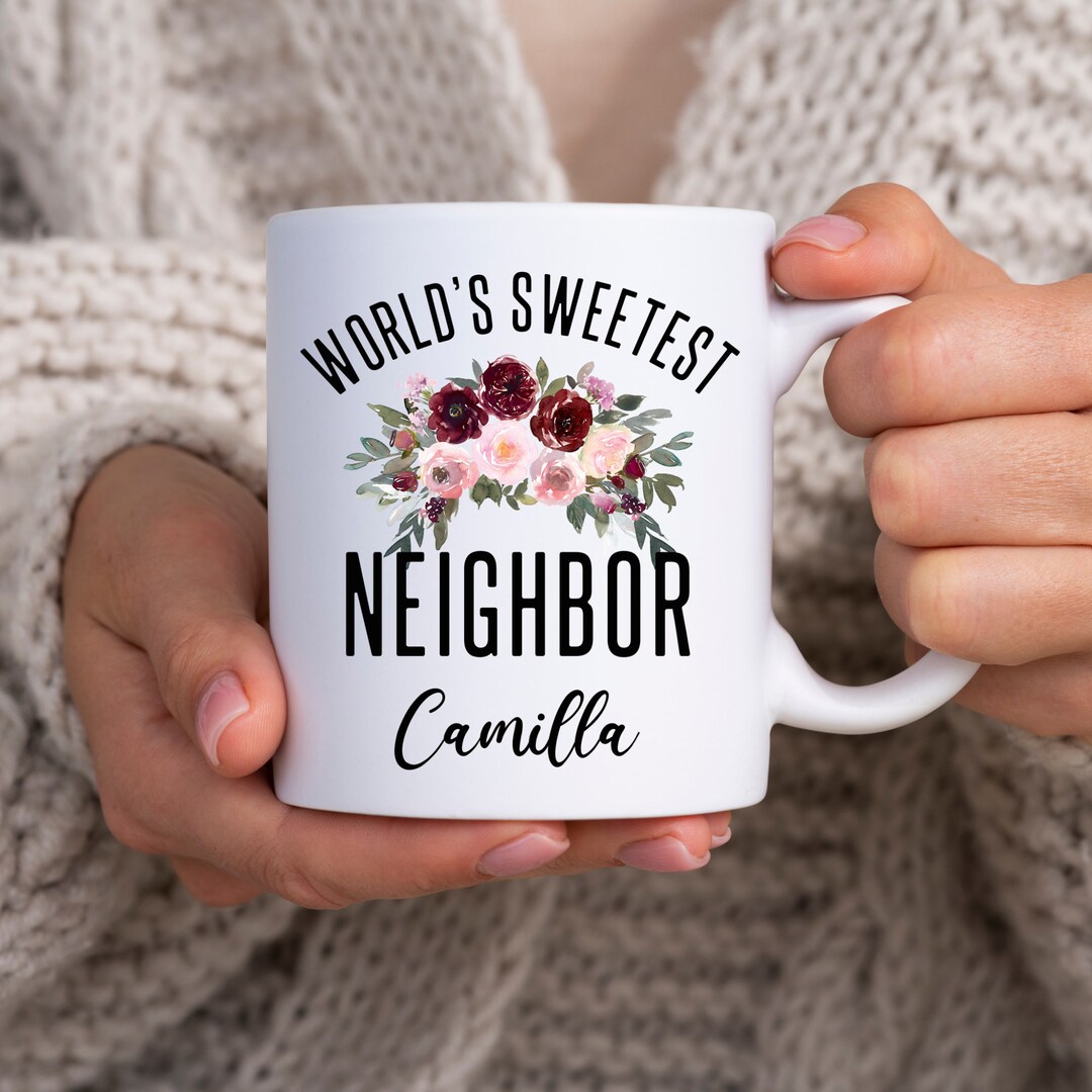 Neighbor Mug, Gift for Neighbor, Personalized Mug, Good Luck Neighbor ...