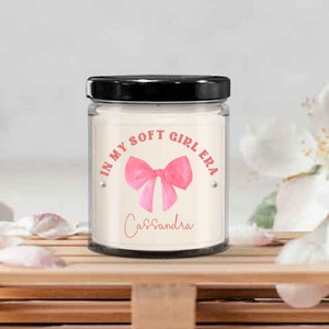 Coquette Room Decor, Personalized Coquette Candle Gift, Coquette ...