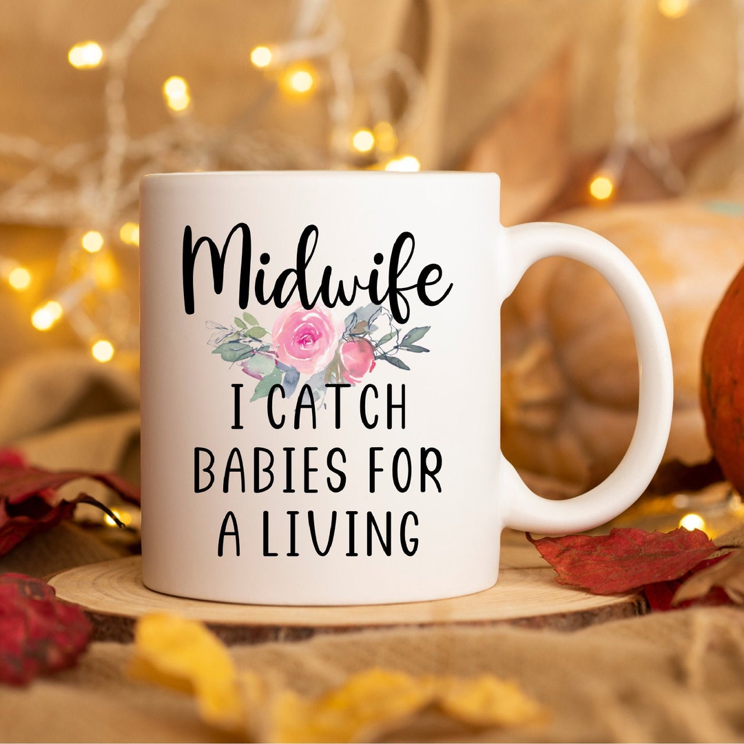 Taza de partera divertida I Catch Babies for a Living Regalos ...