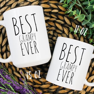 Best Grampy Ever Mug for Grandfather Pregnancy Reveal Father's Day or ...