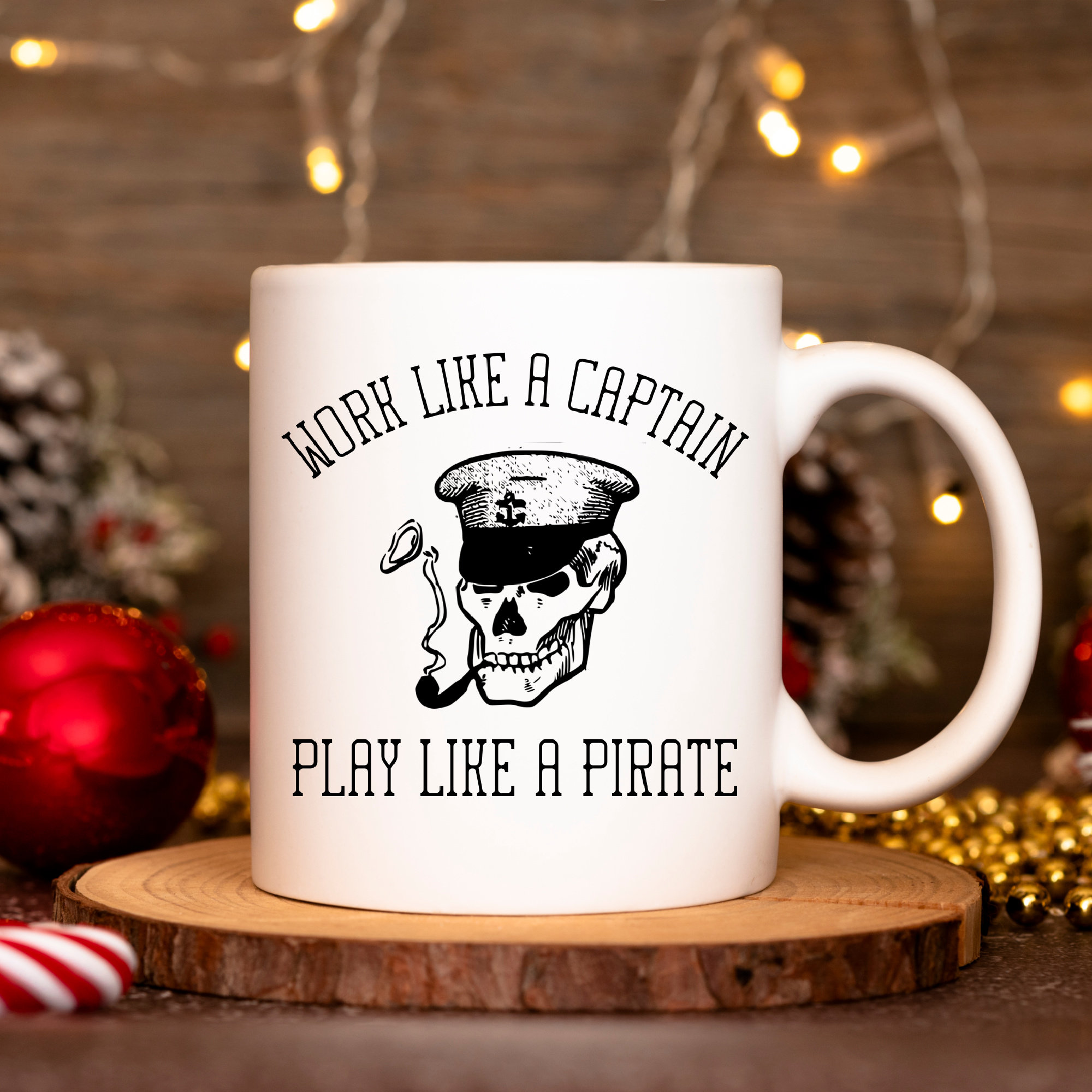 Funny Boat Captain Mug Work Like a Captain Play Like a Pirate - Etsy