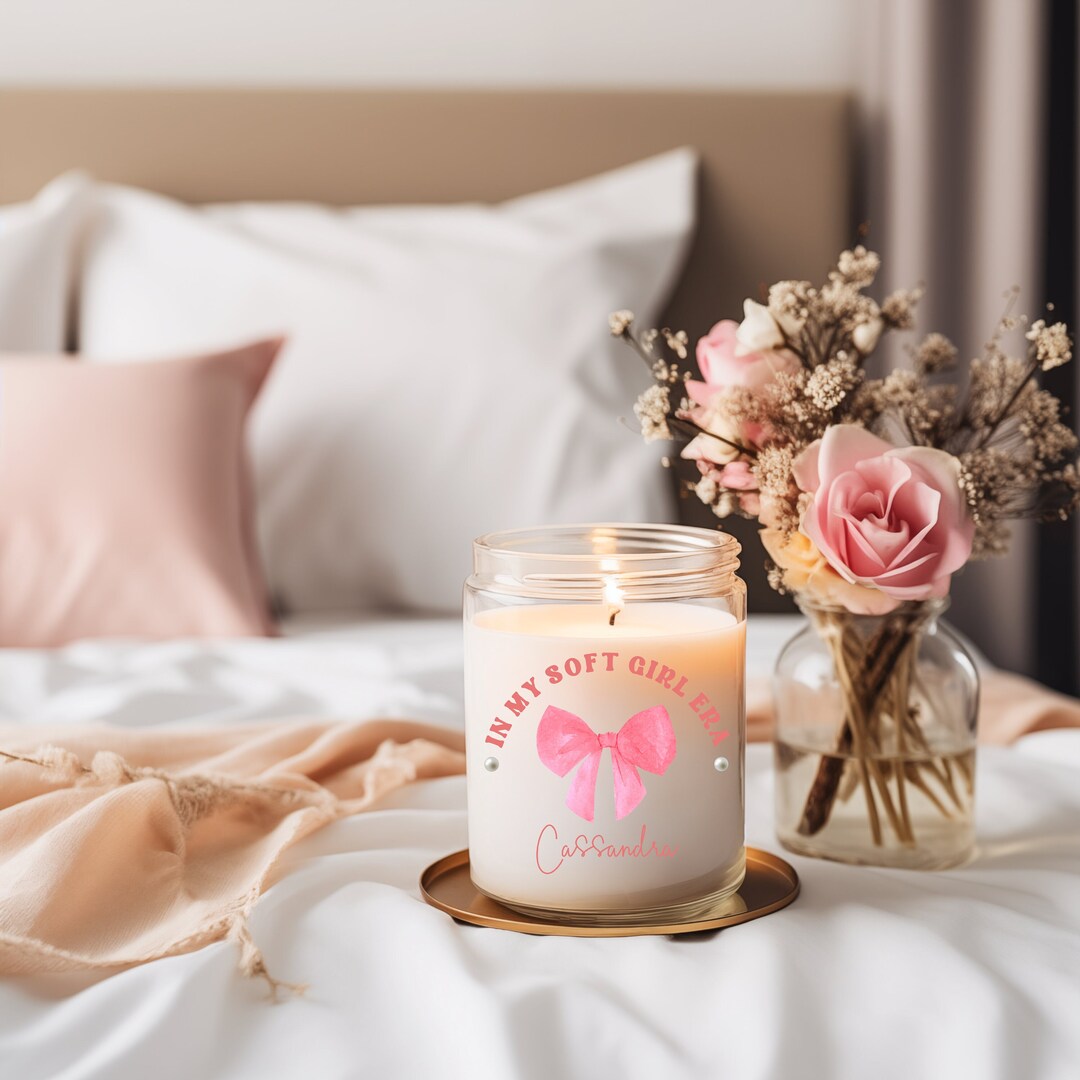 Coquette Room Decor, Personalized Coquette Candle Gift, Coquette ...