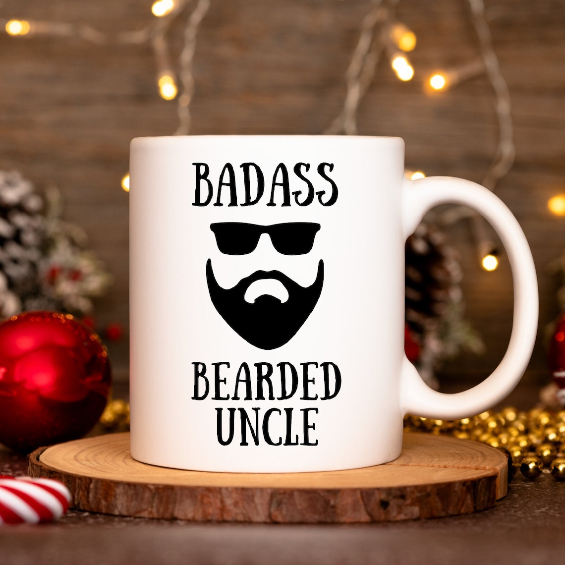Bad Ass Bearded Uncle Giftbeard Uncle New Uncle Gift Uncle - Etsy