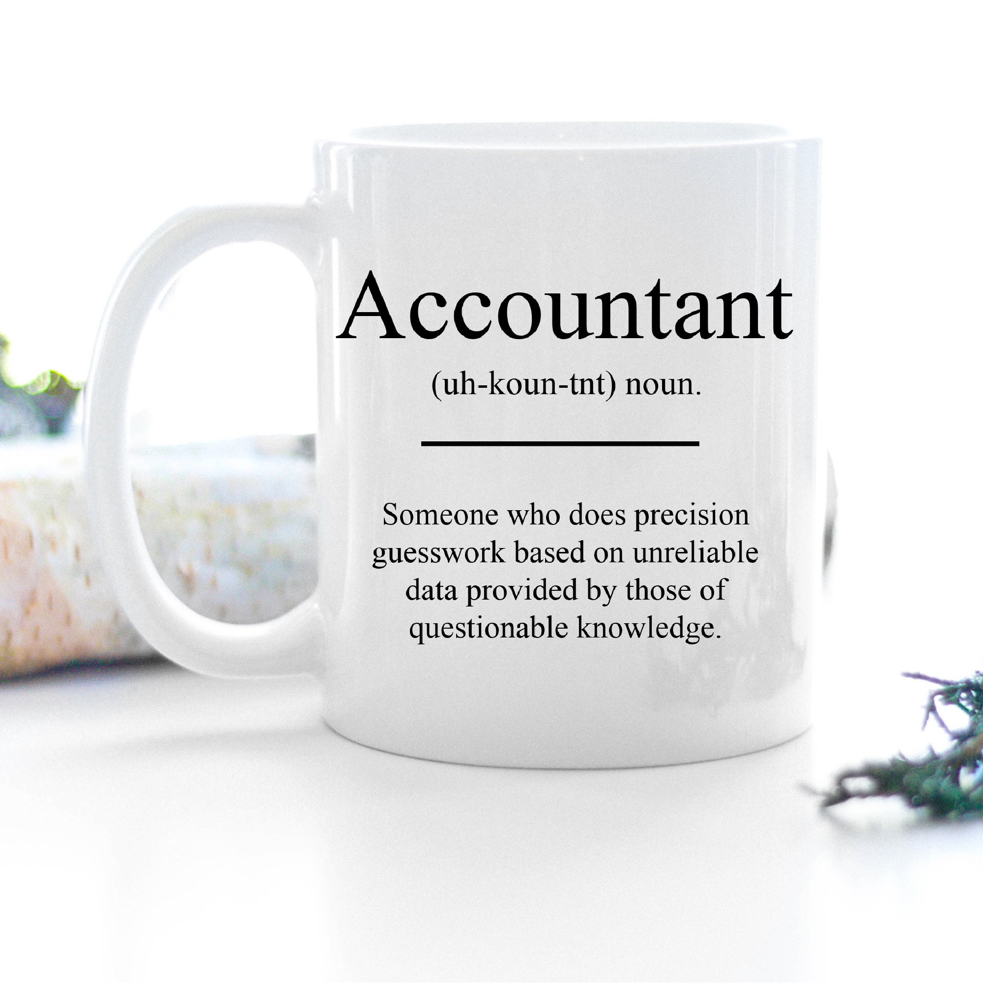 Accountant Definition Mug, Spreadsheet Mug, Funny CPA Tax Accounting ...