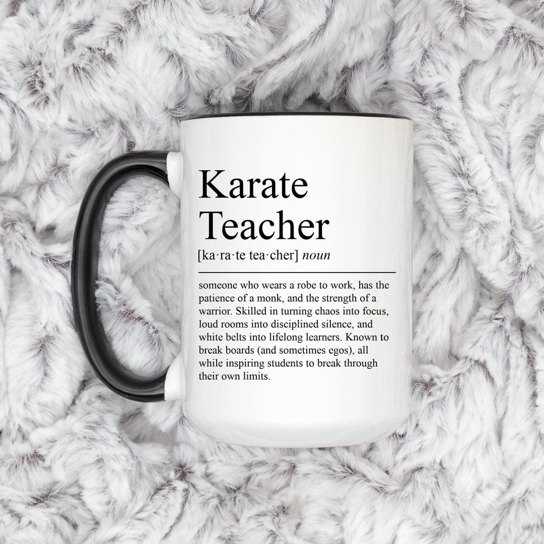 Karate Teacher Gift Black Belt Gift Karate Teacher Mug Karate Sensei ...