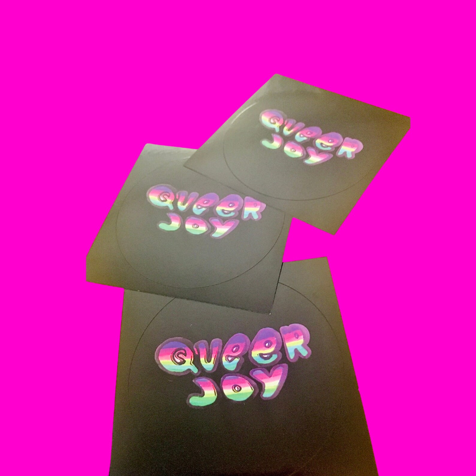 Queer Joy Circle Sticker 3x3 Inches / Dog / Rainbow / LGBTQ - Etsy