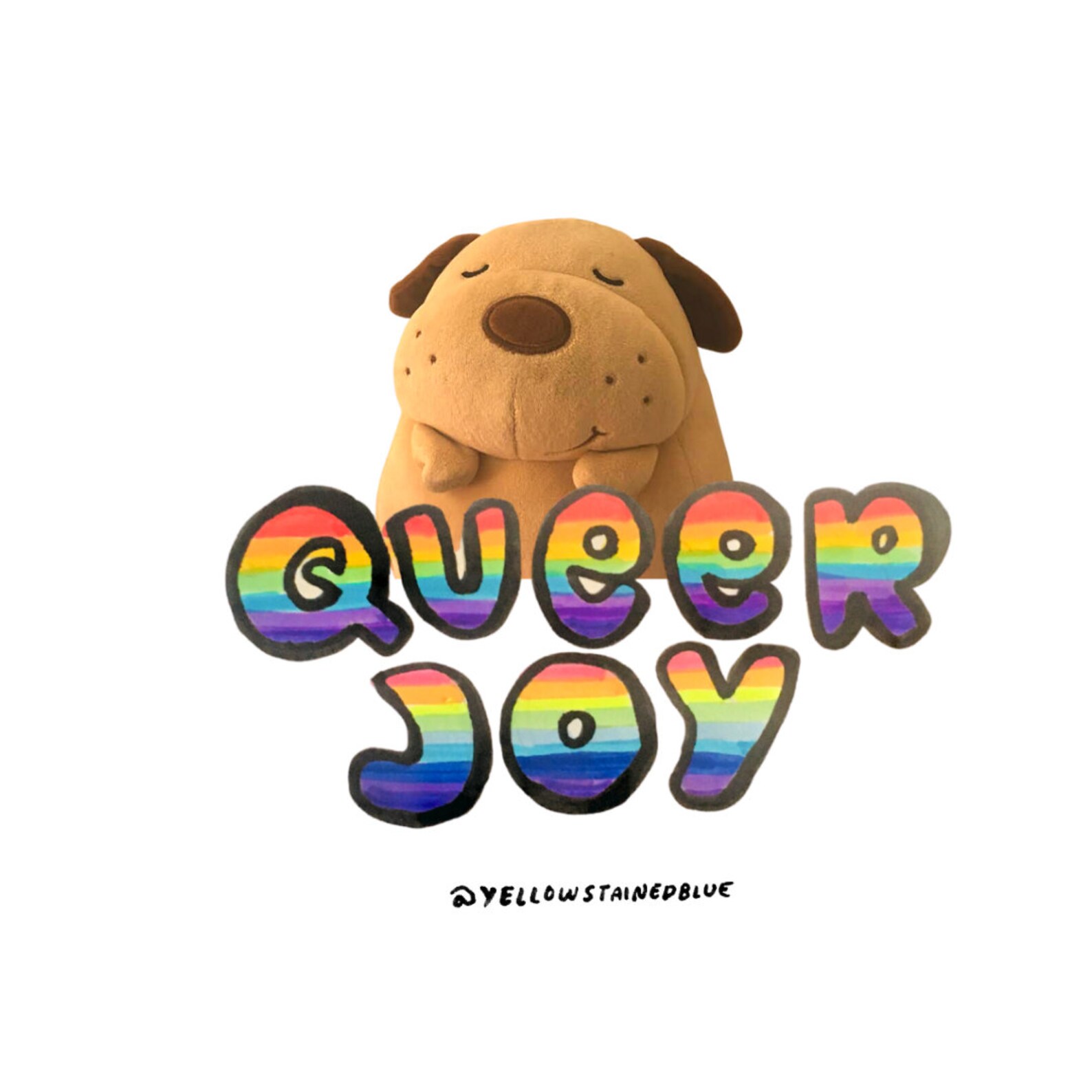 Queer Joy Circle Sticker 3x3 Inches / Dog / Rainbow / LGBTQ - Etsy
