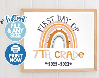Seventh Grade First Day of School Printable - Etsy