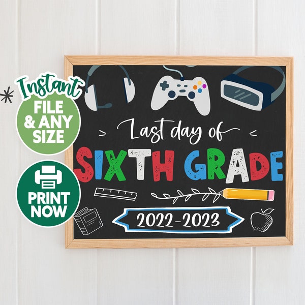 First Day Sixth Grade Sign - Etsy First Day Sixth Grade Sign - Etsy