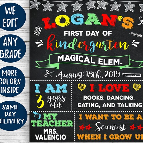 First Day of School Sign Mermaid Back to School Printable - Etsy