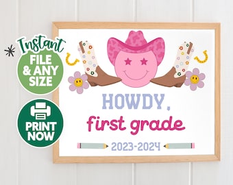 1st Grade First Day of School Sign - 1st Grade Vibes Only - Printable ...