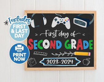 Look Out Second Grade Back to School Sign First Day of School Sign ...