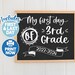 Baseball First Day of School Sign Boys Back to School Sign Printable ...