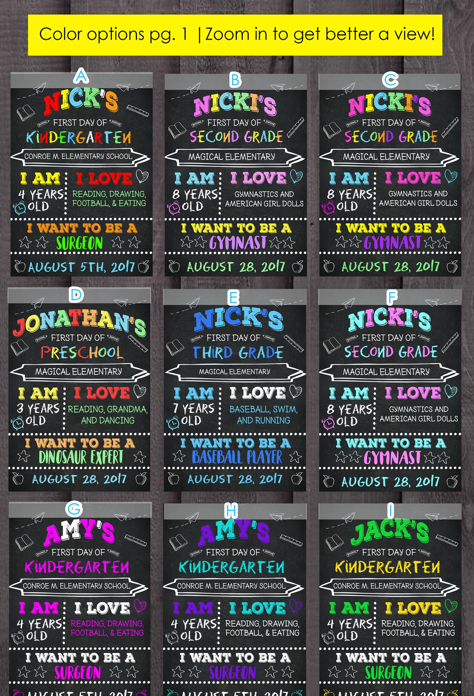 First Day of School Sign Rainbow Back to School Chalkboard - Etsy