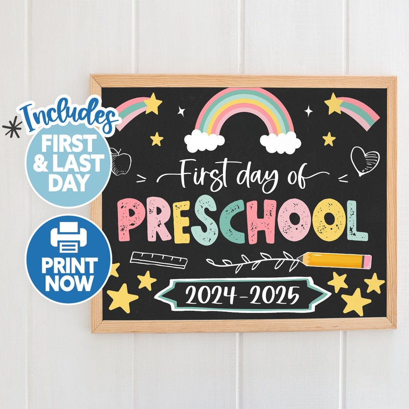 Preschool Sign - Etsy