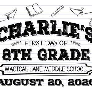 Back to School Sign Printable - First Day of School Printable - First ...