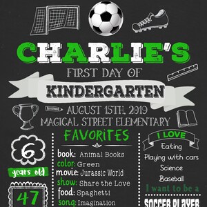 Soccer First Day of School Sign Printable - Back to School Sign ...