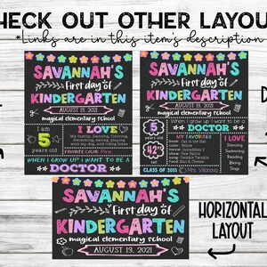 Girl First Day of Daycare Chalkboard Sign - 1st Day of Daycare ...