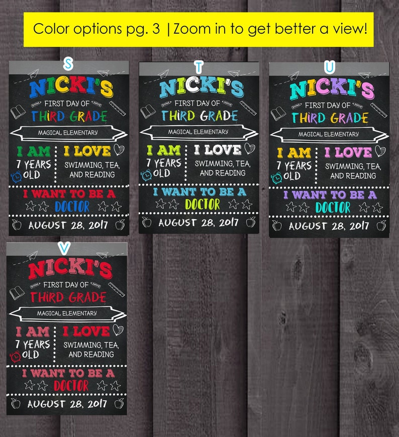 First Day of School Sign Rainbow Back to School Chalkboard - Etsy