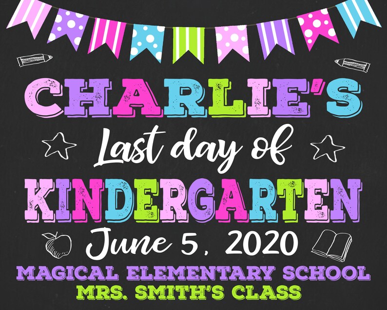 Rainbow Back to School Sign - First Day of School Sign Printable ...