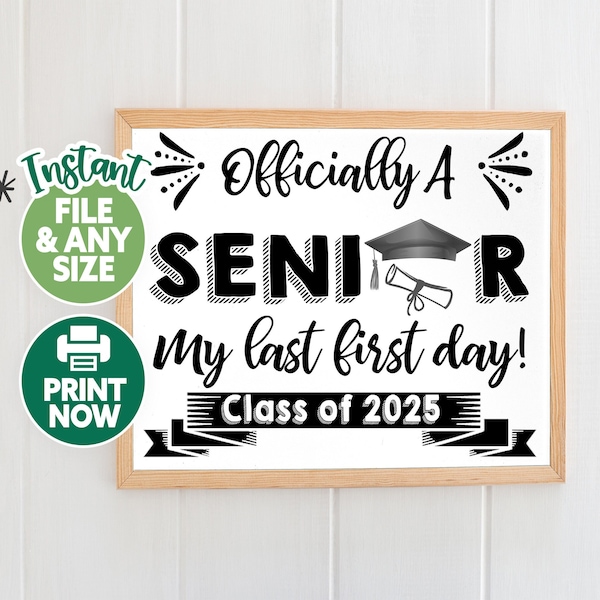 Last Day of 12th Grade Sign - Etsy