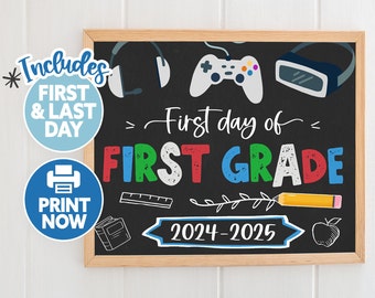 Mermaid Back to School Sign Printable Girl First Day of School Sign ...