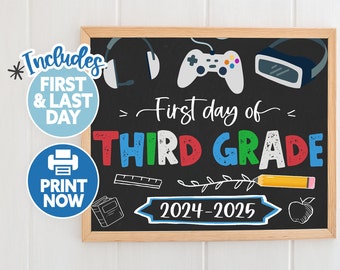 Mermaid Back to School Sign Printable Girl First Day of School Sign ...