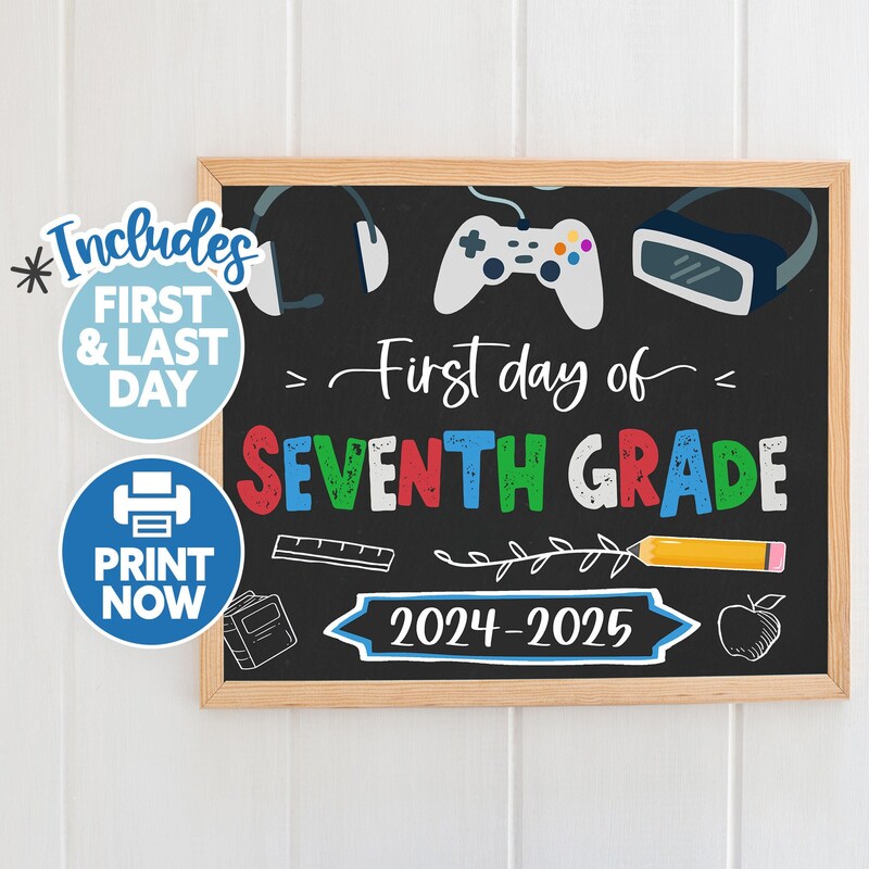 7th Grade Sign - Etsy