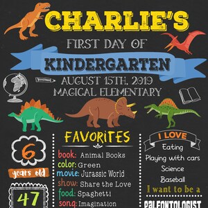 First Day of School Sign Printable - Dino Back to School Sign ...