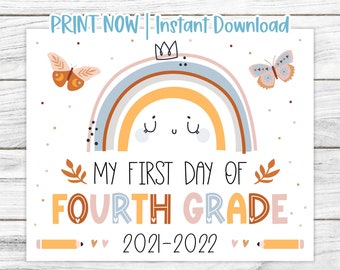 4th Grade First Day Printable | Etsy