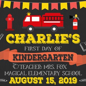 First Day of School Sign Printable - Back to School Sign Chalkboard ...