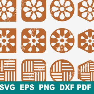 Coaster SVG Bundle, Coaster Template Digital Cut Files for Cricut ...