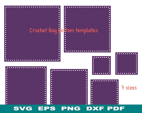 Square Leather Bottom SVG for DIY Knitted Handbag Shoulder - Etsy