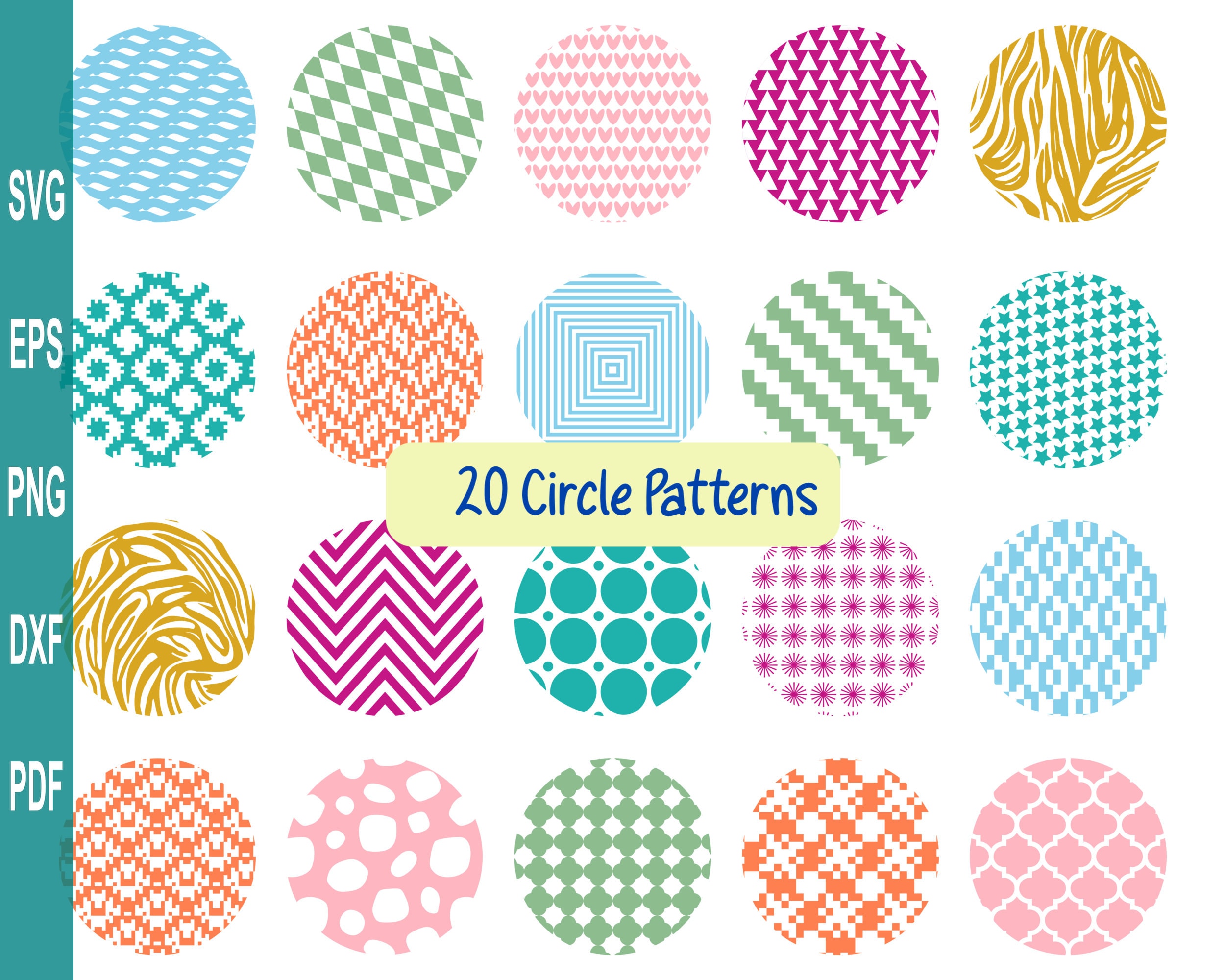Round Pattern svg Circle Patterns Svg Keychain svg keyring | Etsy