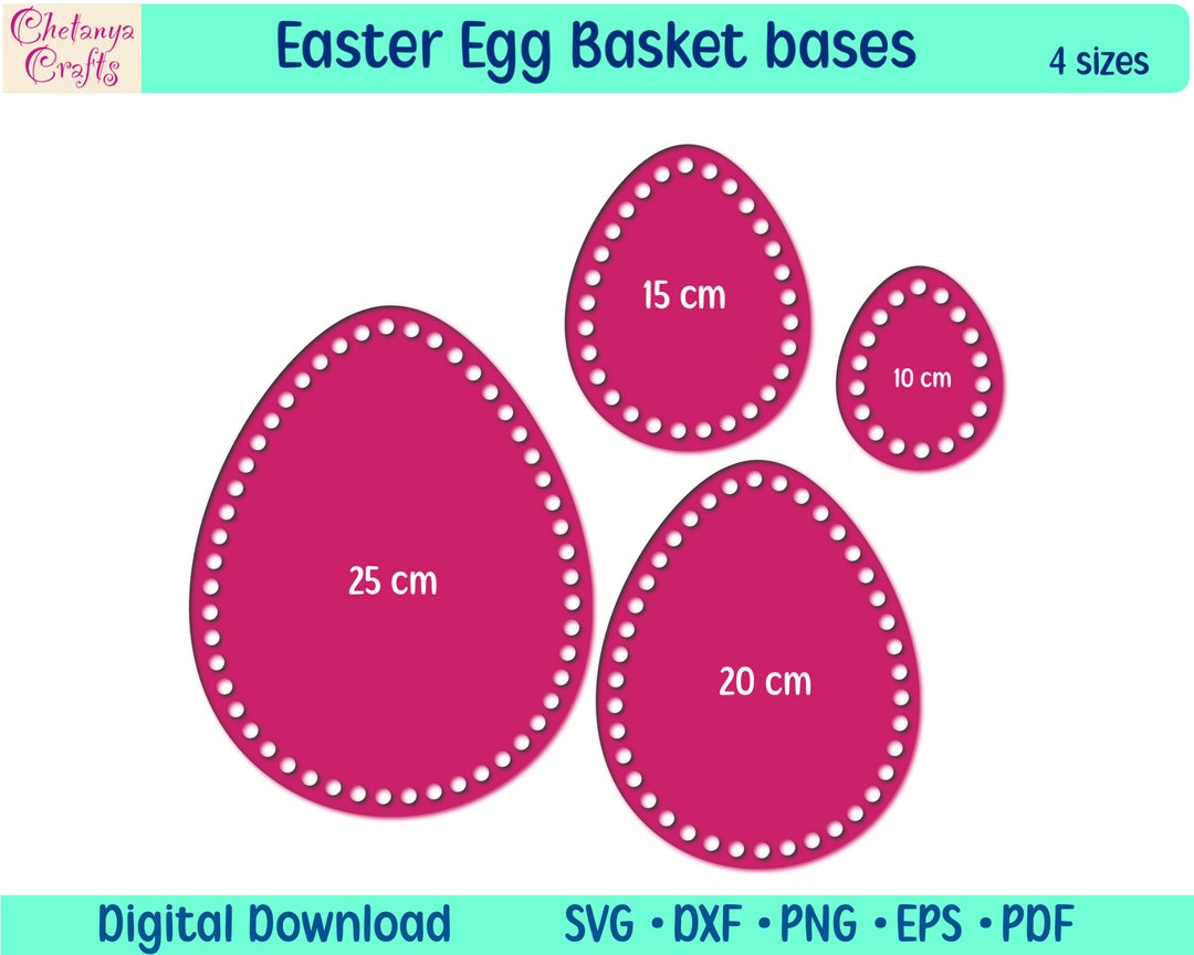 Easter Crochet Base, Easter Egg Wooden Sides for Basket, Bottoms for ...