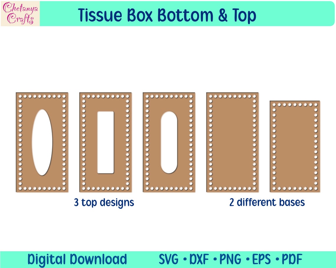 Tissue Box Base and Top Template for Crochet DIY Handmade Craft ...