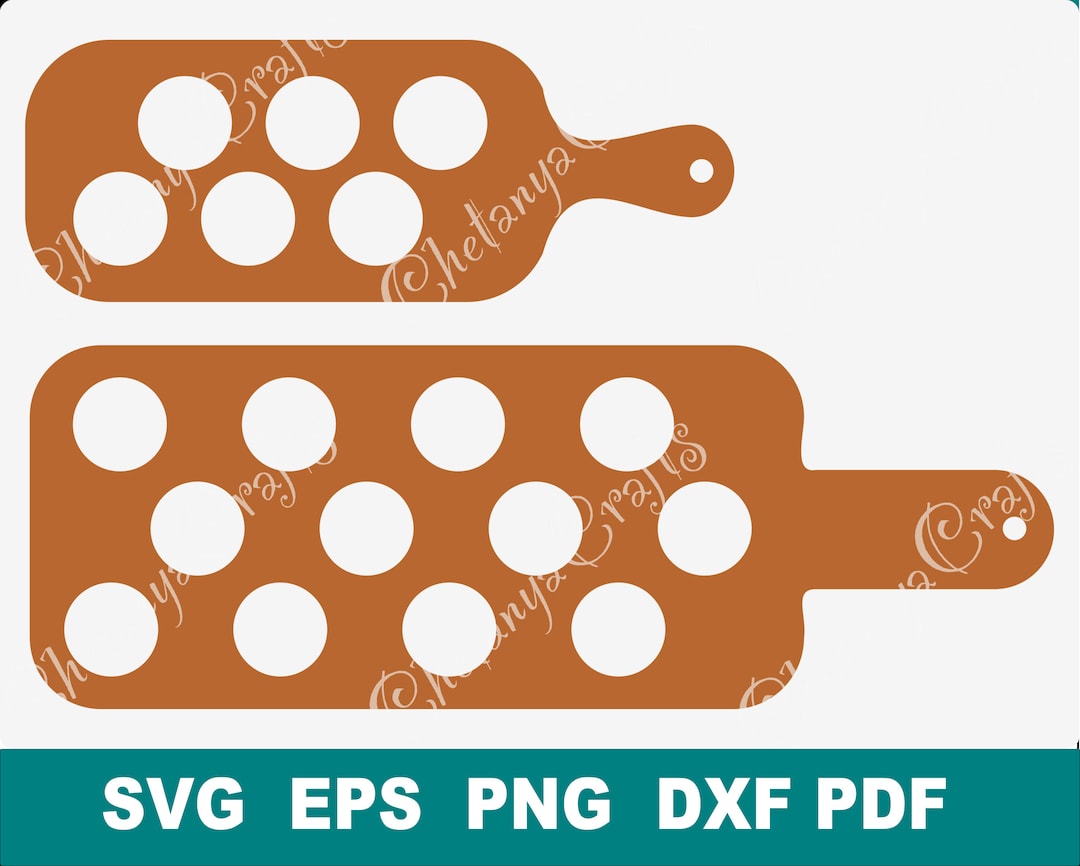 Shots Serving Paddle Template Svg, Woodworking Project Plan Digital ...