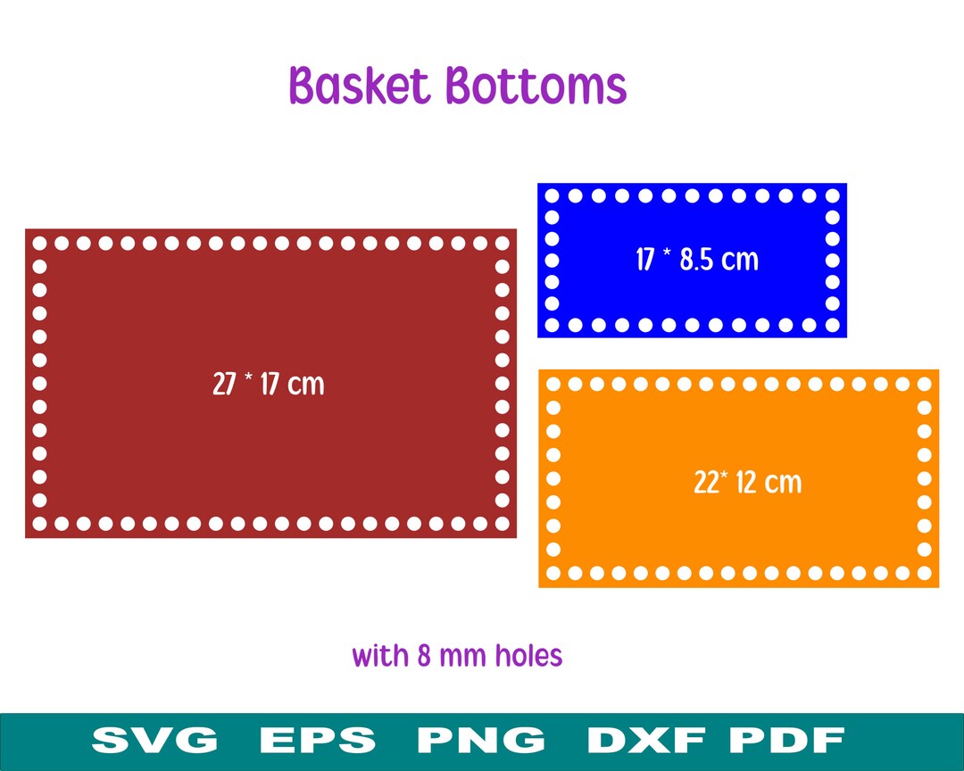 Rectangle Basket Bottoms Template,crochet Purse Base,wooden Basket ...