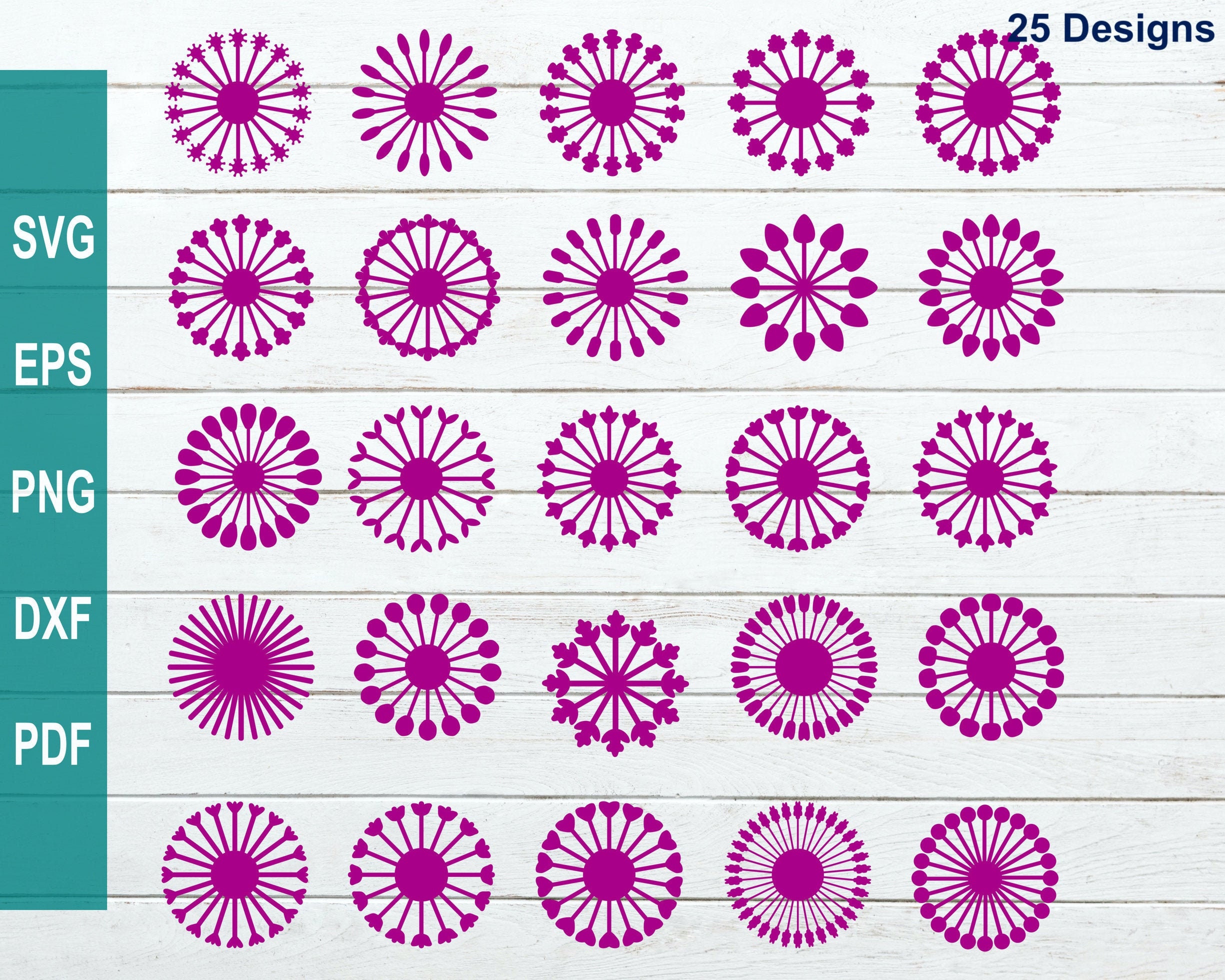 Paper Flower Center Template Peony, Paper Flower Cutting File (SVG