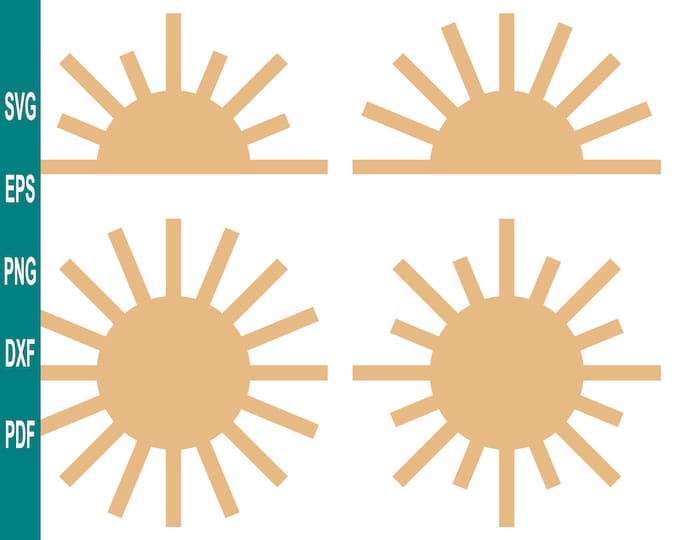 Boho Sun Svg,sun Nursery Svg,sunshine Clipart,sun Wall Art,sun Laser ...