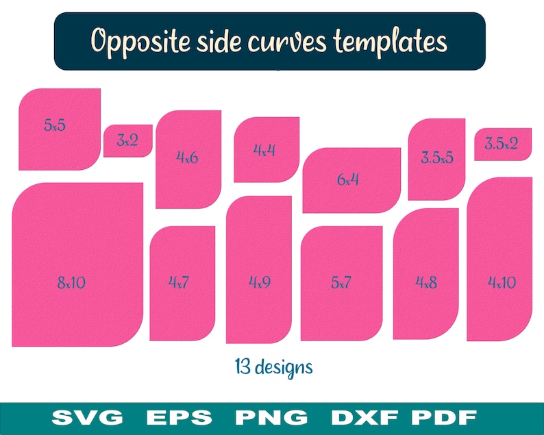 Arch SVG Template Opposite Side Curvescricut Card - Etsy