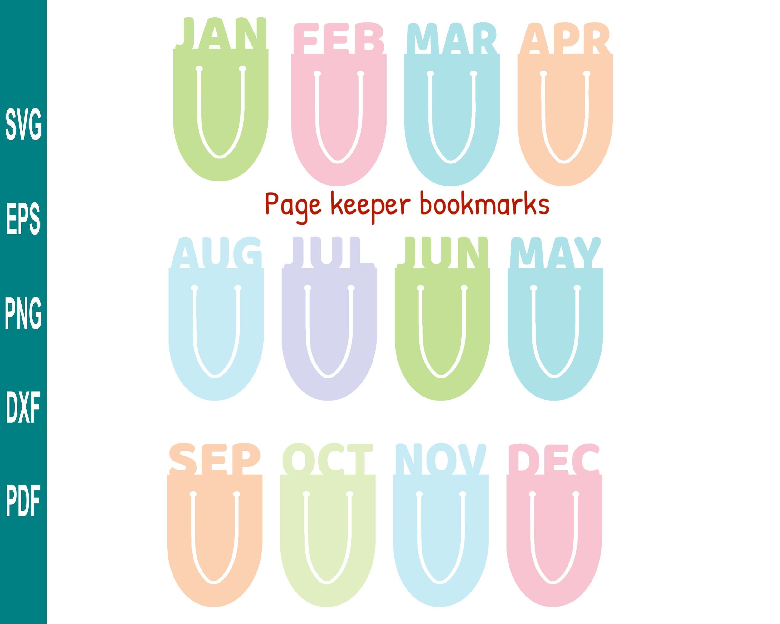 Slide Bookmarks Templates Page Keeper Hook Designs Card Clip - Etsy