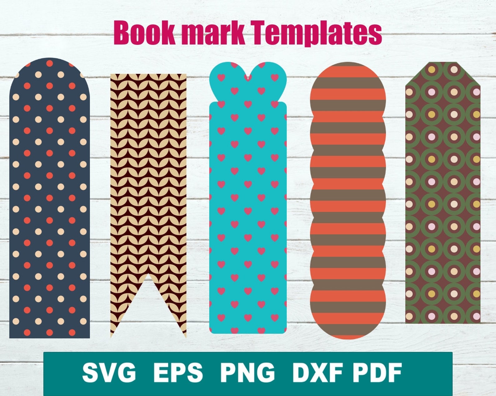 Bookmark Template Svg Bookmark Svg Bundle Instant Download - Etsy