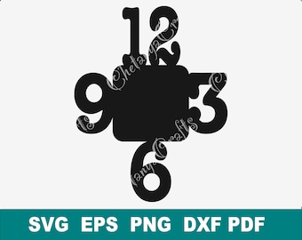Square Clock Face Svg Roman Numerals Clock Svg DIY Home Decor Svg Dxf ...