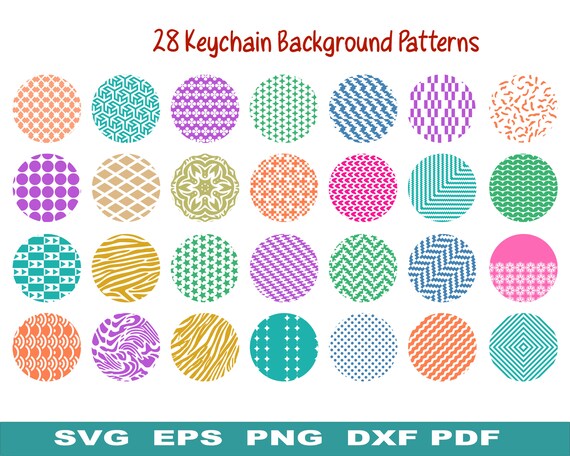 Acrylic Keychain Round Pattern Svg Circle Patterns Svg - Etsy