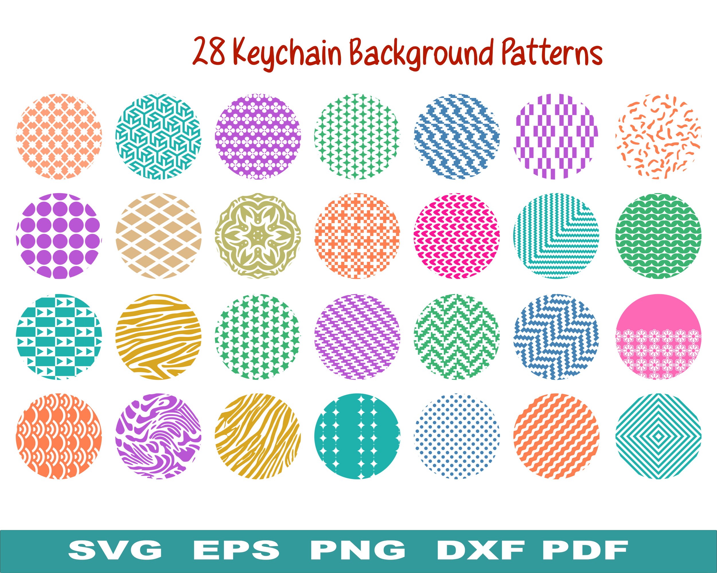 Round Pattern svg Circle Patterns Svg Keychain svg keyring | Etsy