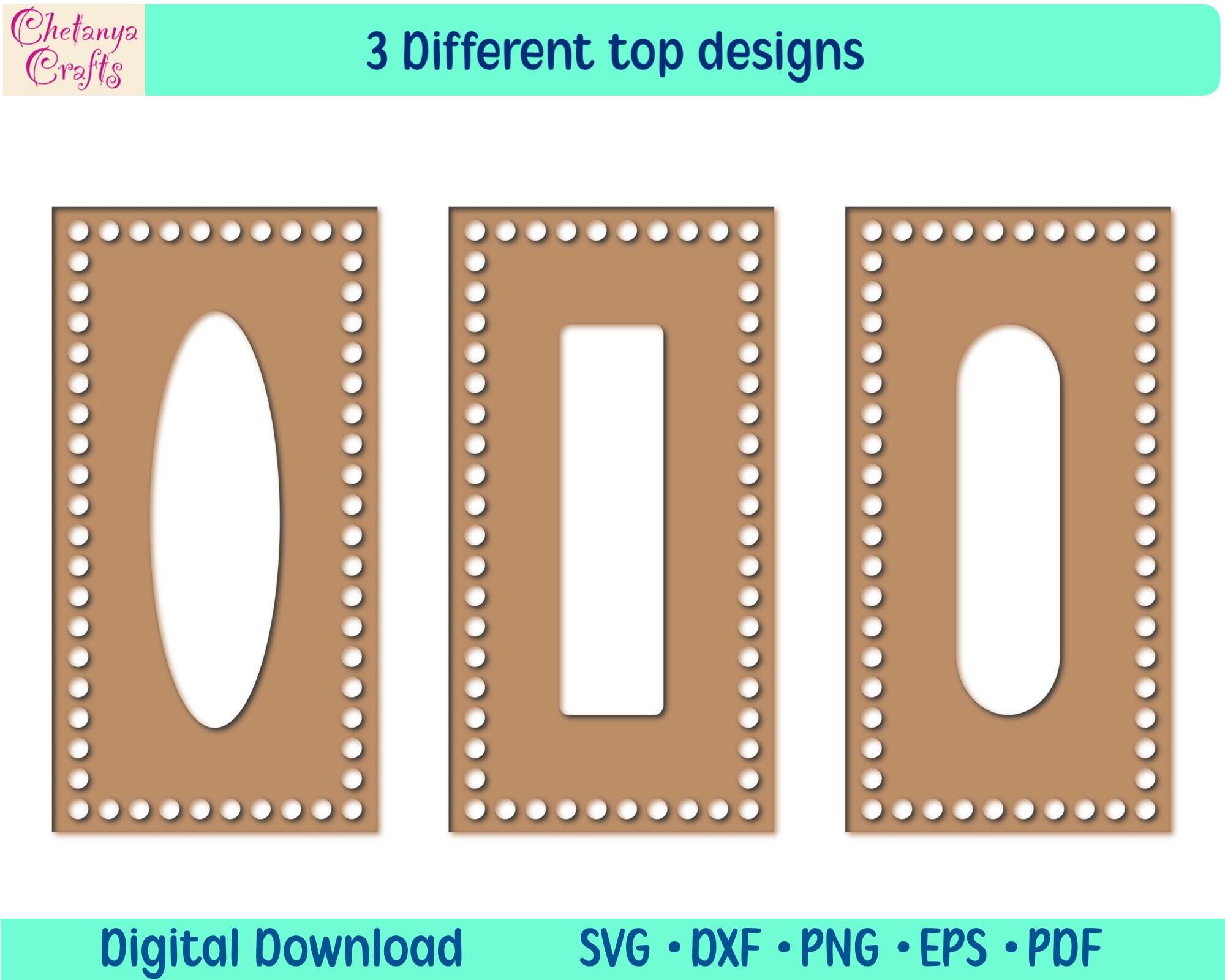 Tissue Box Base and Top Template for Crochet DIY Handmade Craft ...