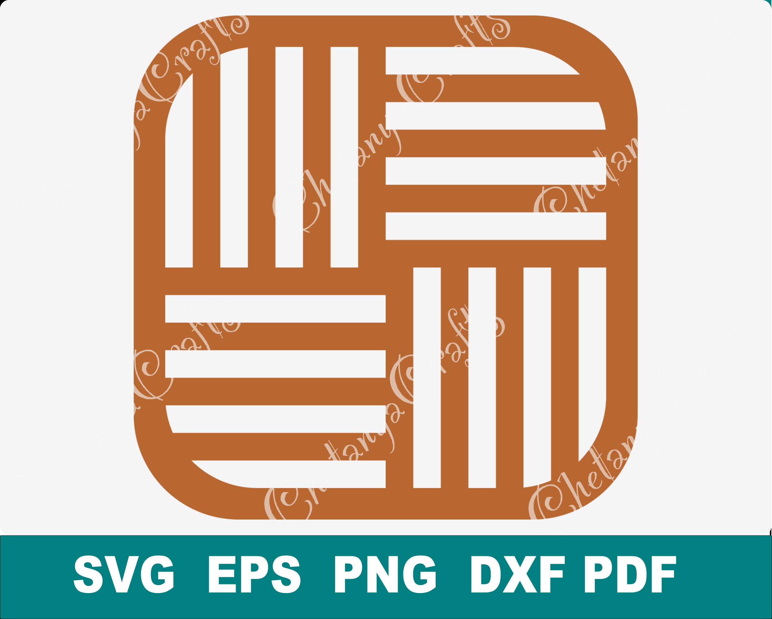 Coaster Svg Bundle Coaster Template Digital Cut Files for - Etsy